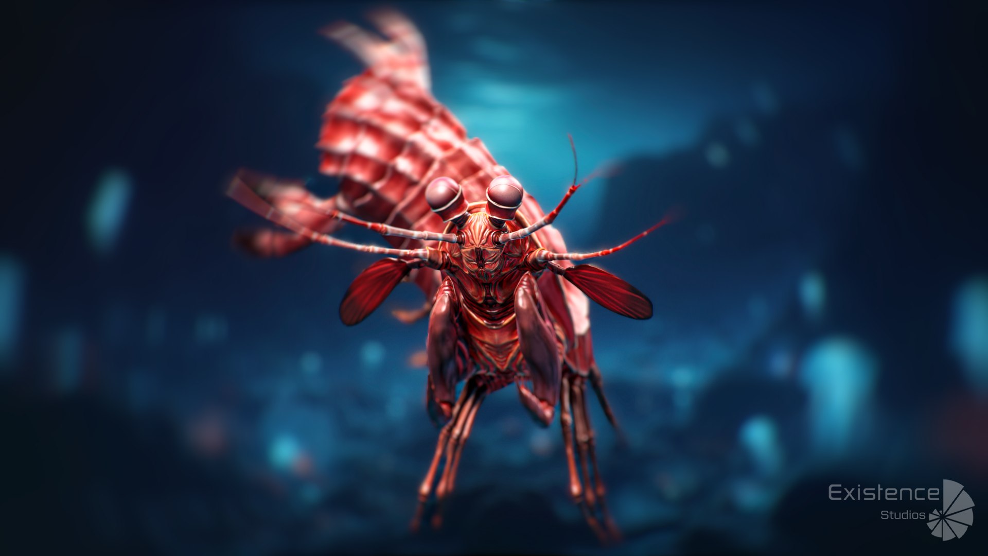 3D Mantis Shrimp - Rex Rainbow Peacock - Underwater Monster ...