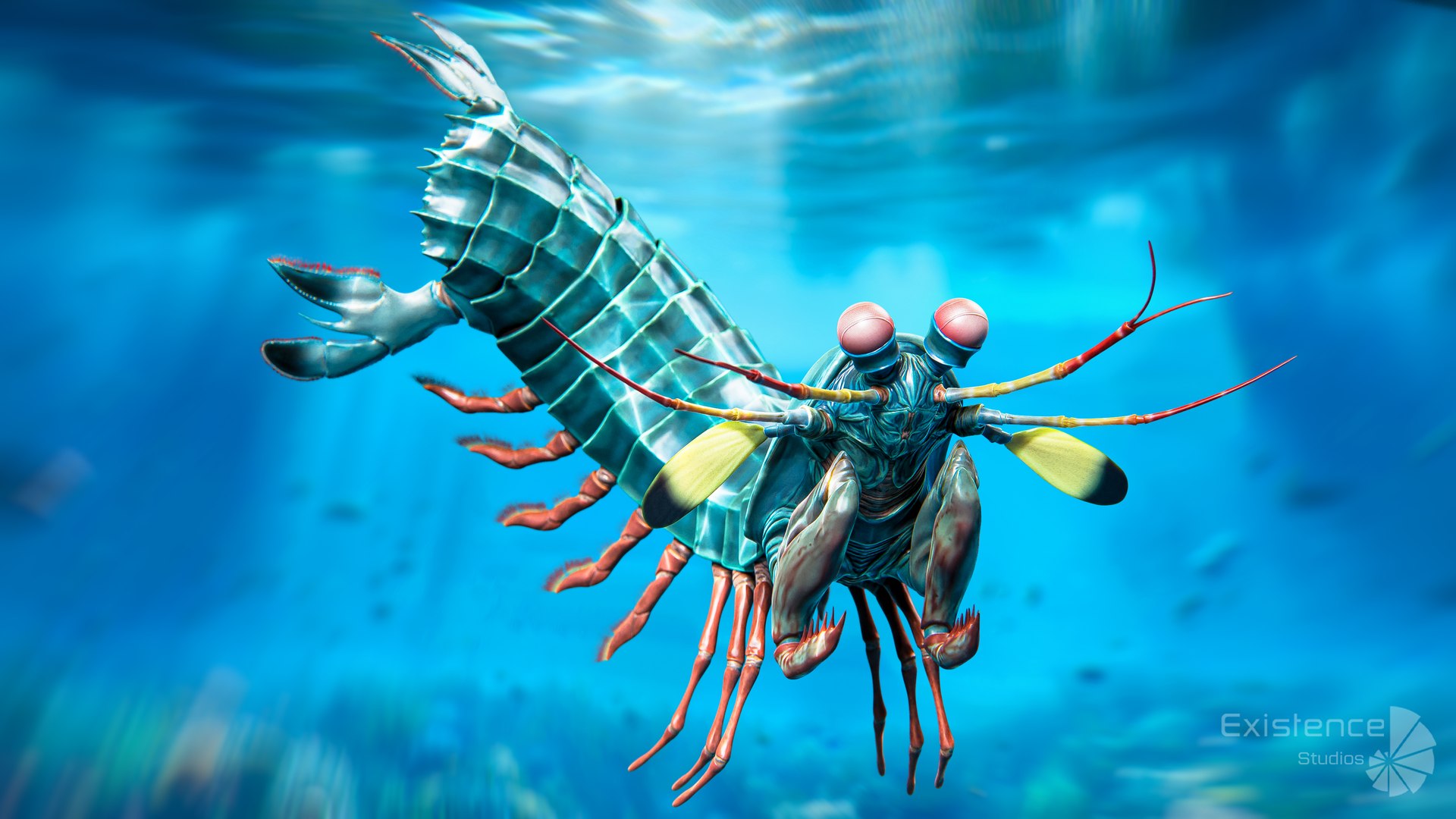 3D Mantis Shrimp - Rex Rainbow Peacock - Underwater Monster ...