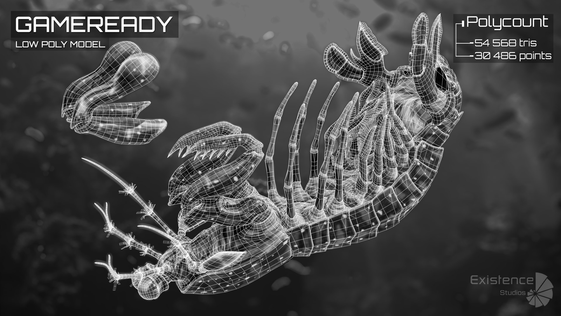 3D Mantis Shrimp - Rex Rainbow Peacock - Underwater Monster ...