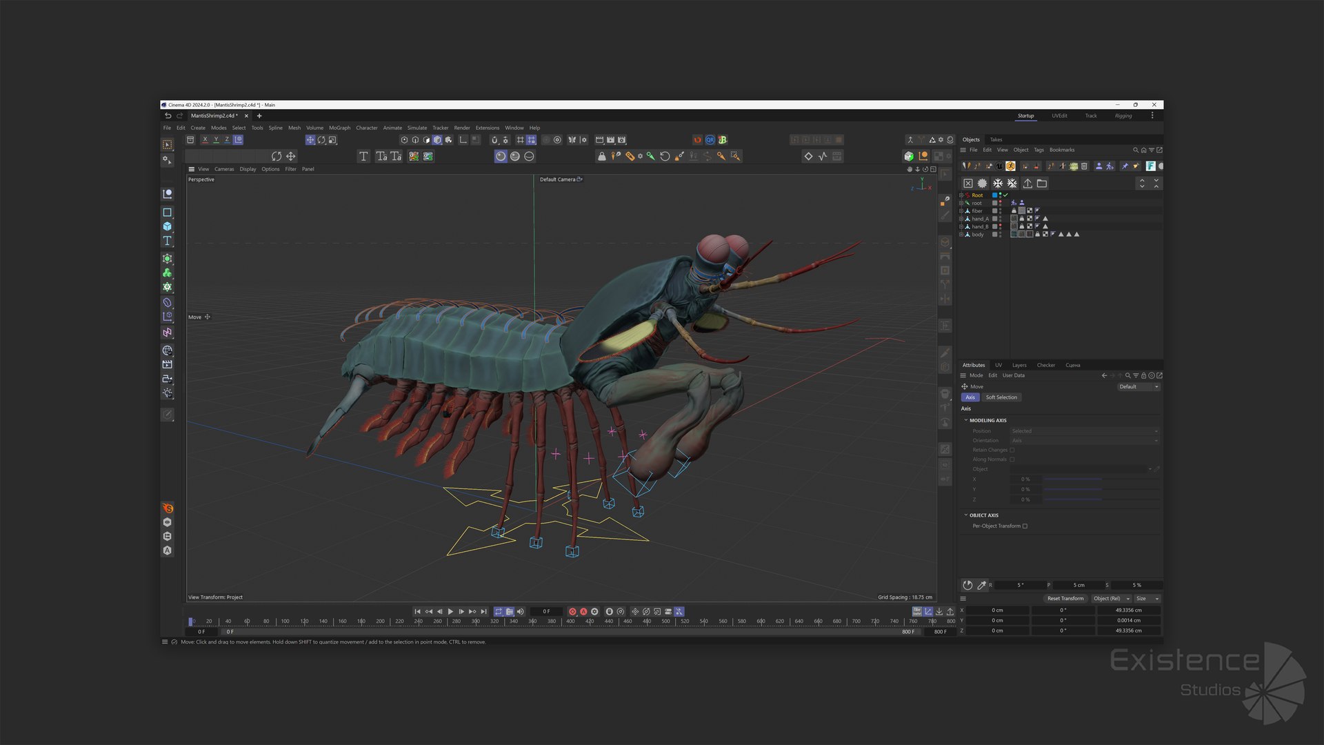 3D Mantis Shrimp - Rex Rainbow Peacock - Underwater Monster ...