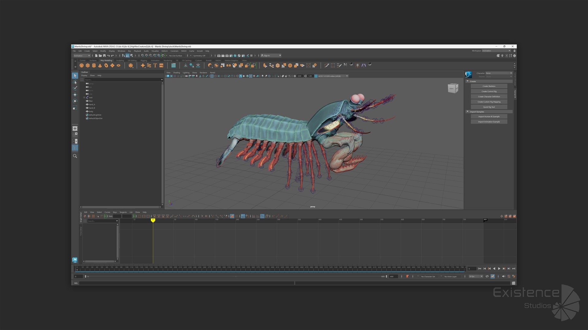 3D Mantis Shrimp - Rex Rainbow Peacock - Underwater Monster ...