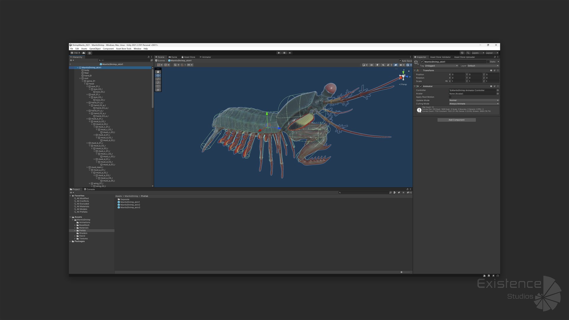 3D Mantis Shrimp - Rex Rainbow Peacock - Underwater Monster ...