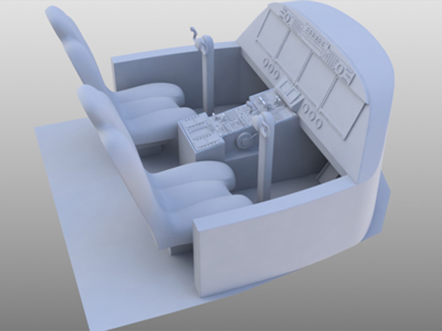 3d Generic Jet Plane Cockpit