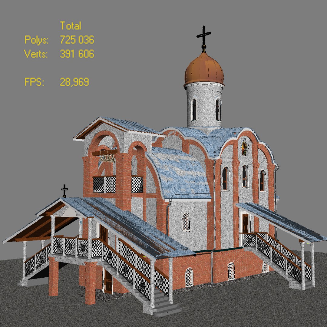 3d Model Of Orthodox Church