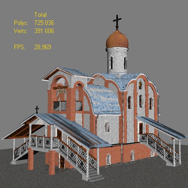 3d model of orthodox church