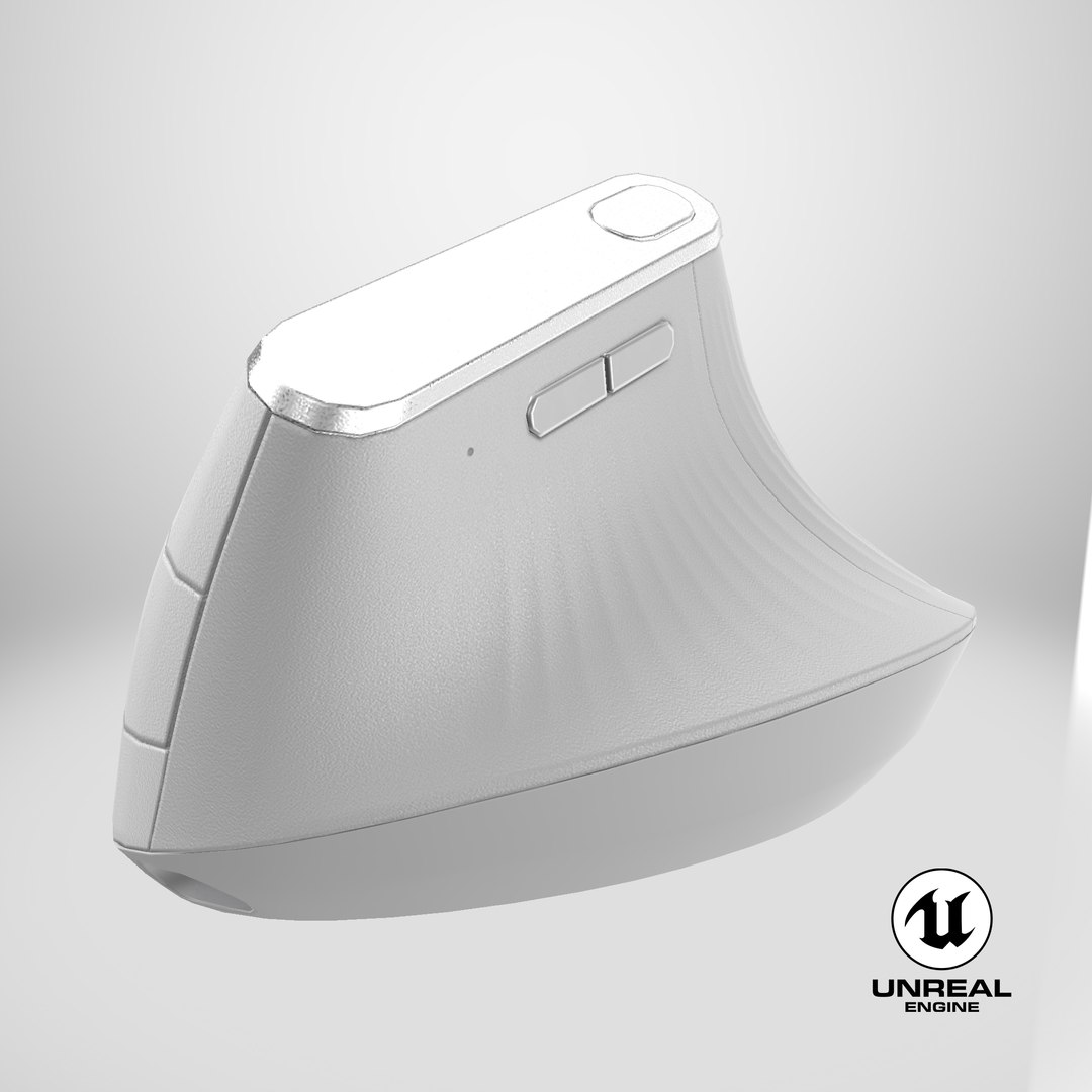 3D Model Wireless Mouse Vertical White - TurboSquid 2190262
