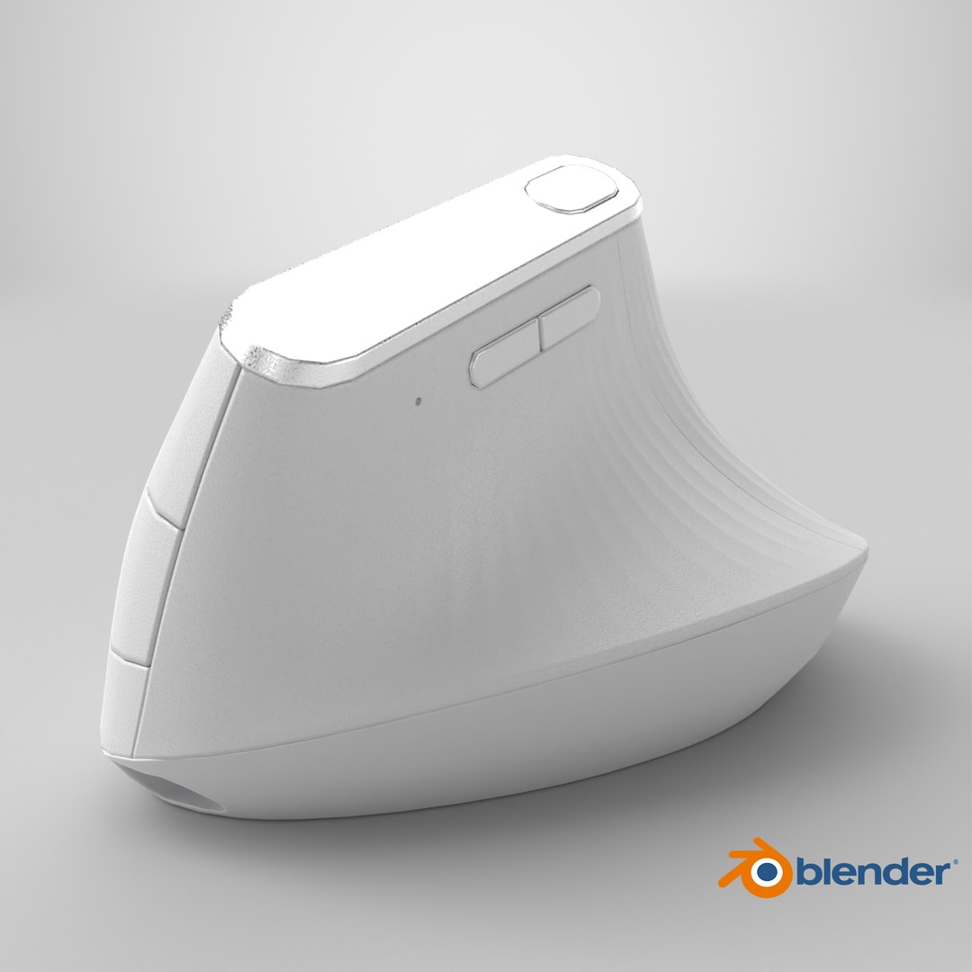 3D Model Wireless Mouse Vertical White - TurboSquid 2190262