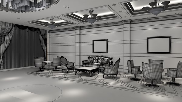 Hotel lobby 3D model - TurboSquid 1685856