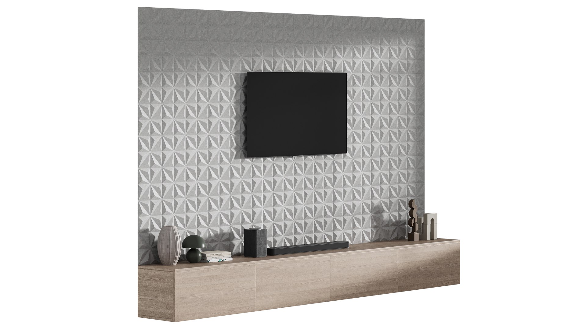 Modern TV Wall 025 3D Model - TurboSquid 2379188