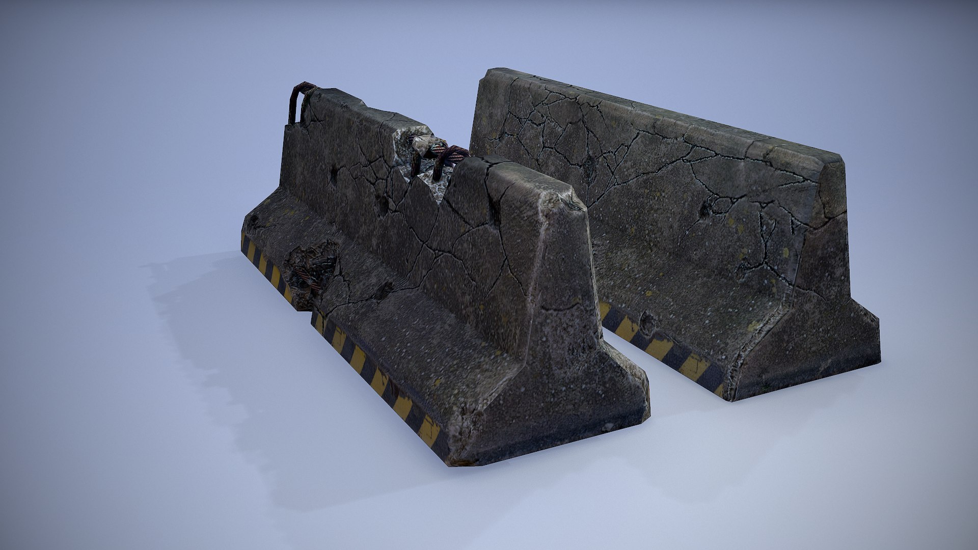 Concrete Roadblock 3D - TurboSquid 1300122