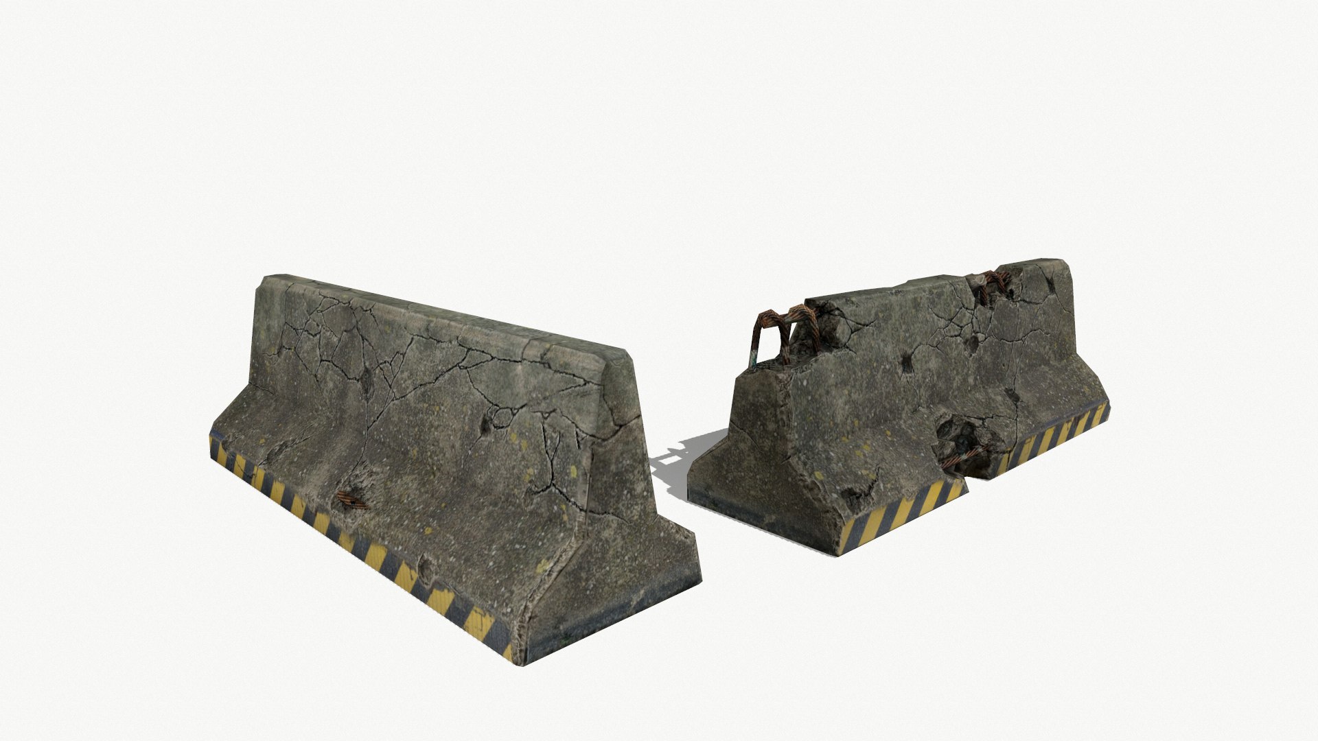 Concrete Roadblock 3D - TurboSquid 1300122