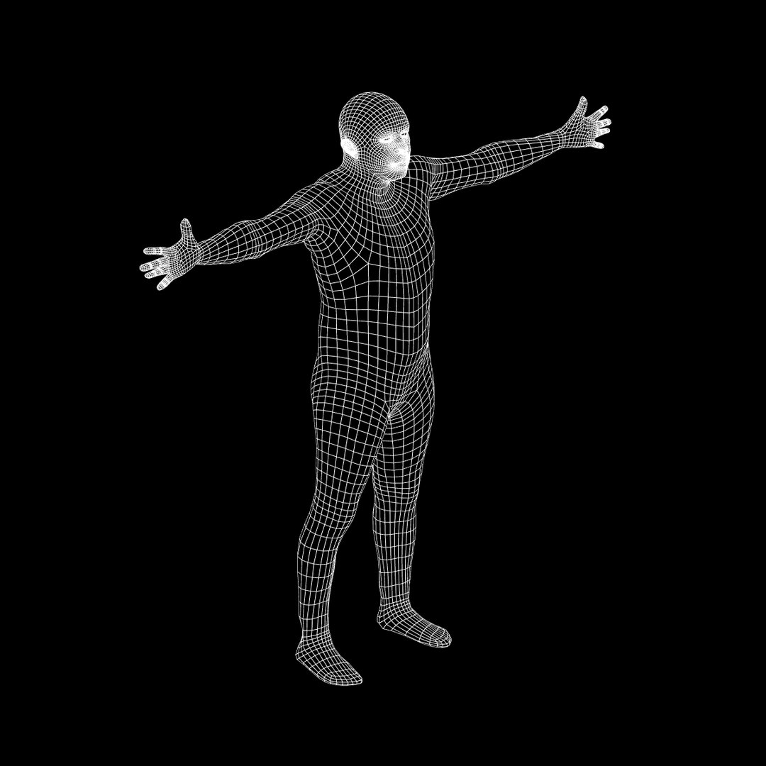 Human T-pose Rig 3d X