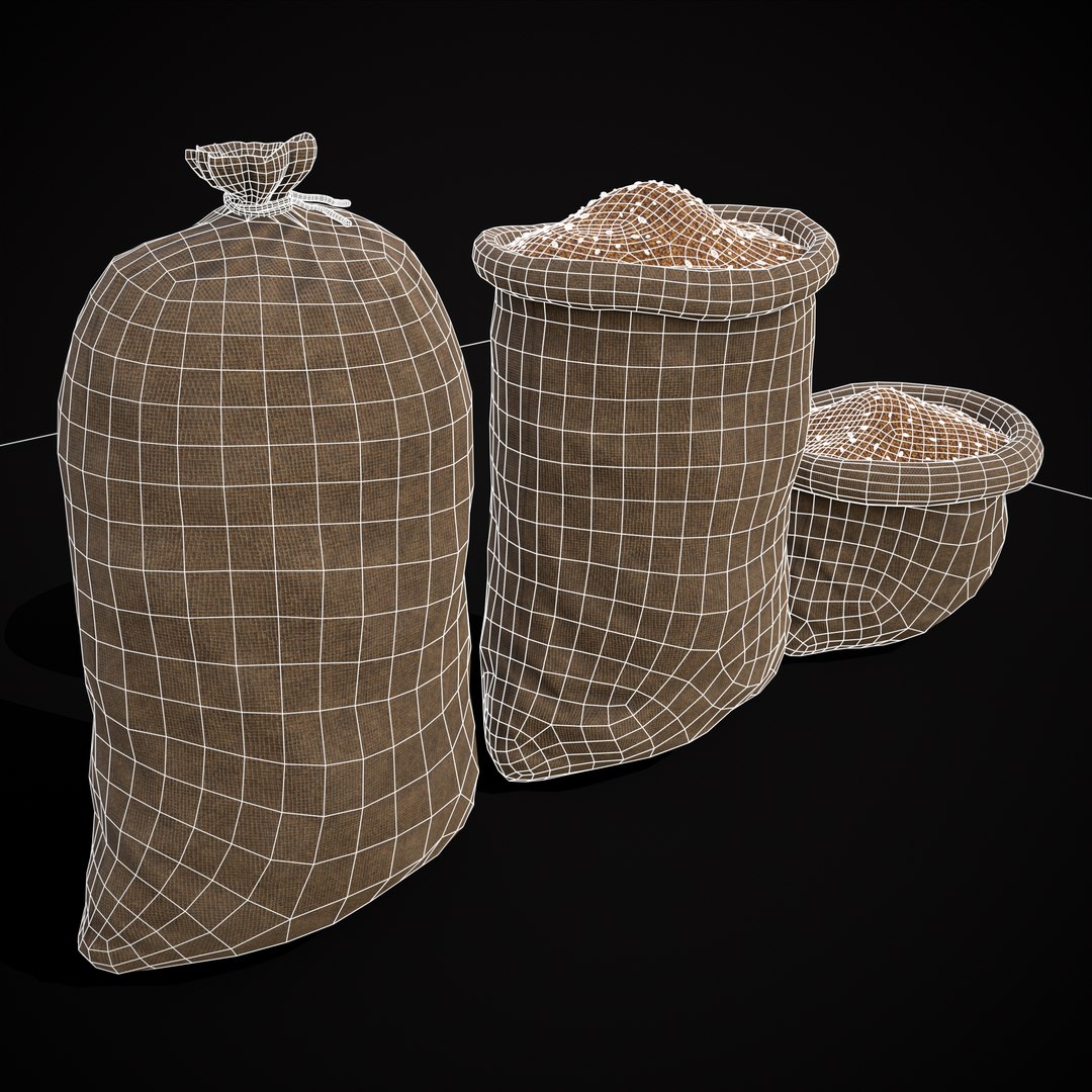 Burlap Sacks Of Barley 3D Model - TurboSquid 2224890