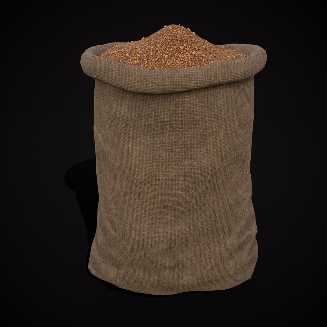 Burlap Sacks Of Barley 3D Model - TurboSquid 2224890