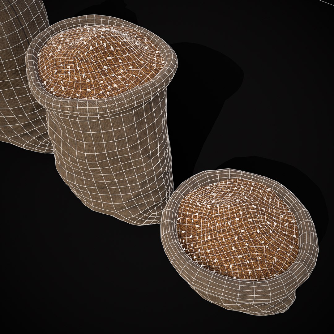 Burlap Sacks Of Barley 3D Model - TurboSquid 2224890