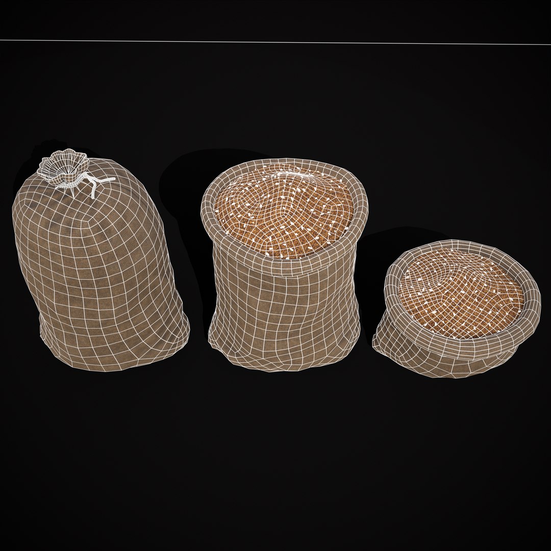 Burlap Sacks Of Barley 3D Model - TurboSquid 2224890