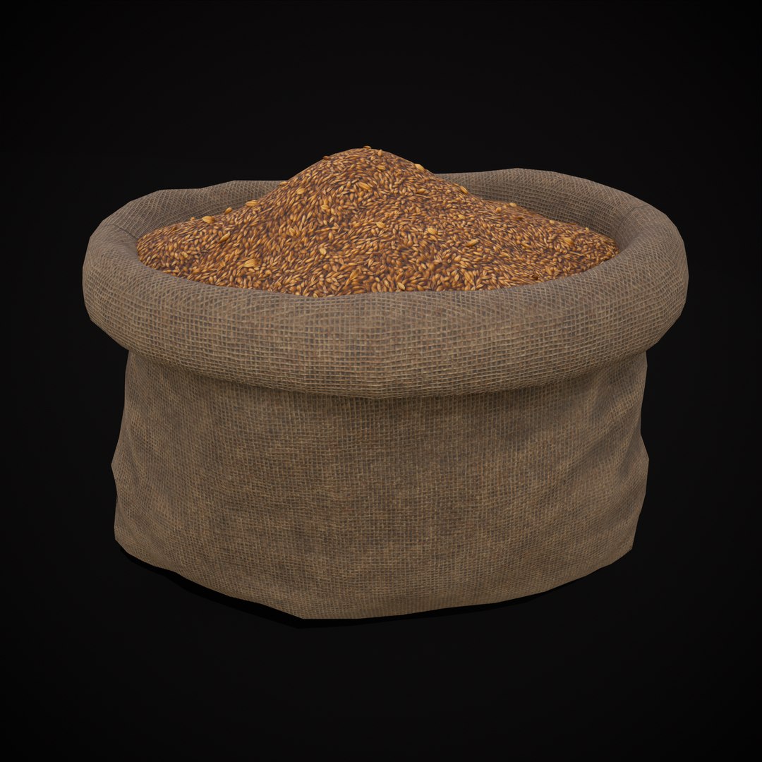 Burlap Sacks Of Barley 3D Model - TurboSquid 2224890