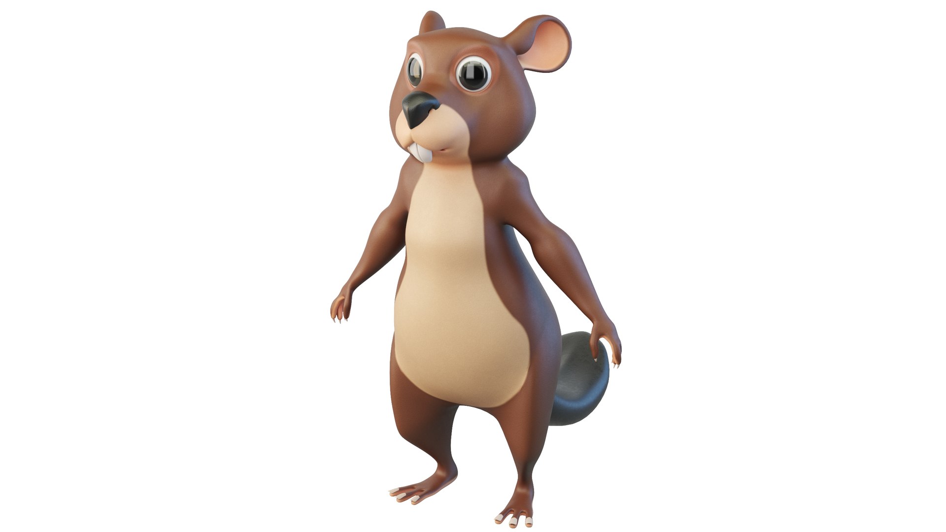 3D Cartoon Beaver Character Model - TurboSquid 2107150
