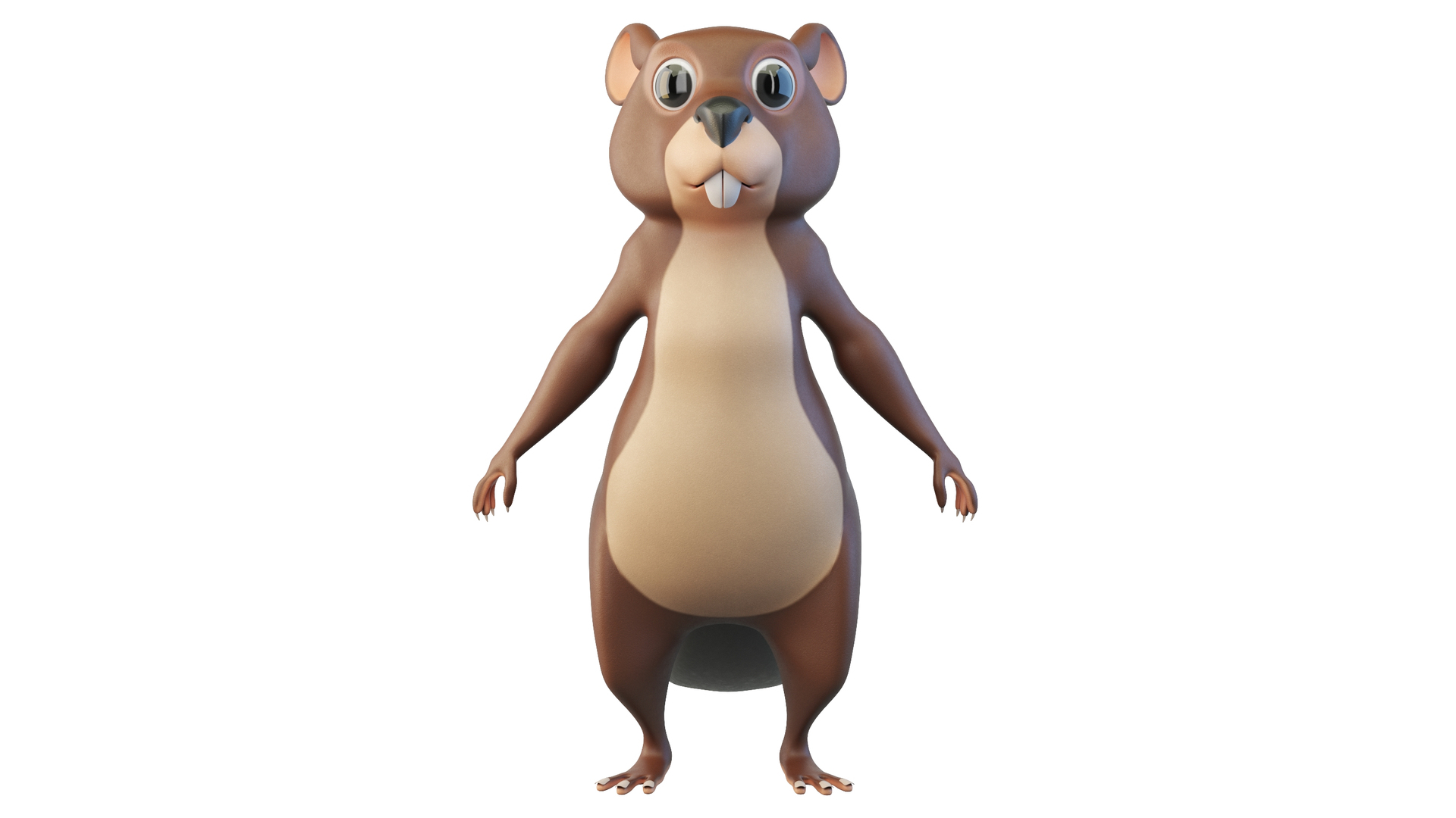 3D Cartoon Beaver Character Model - TurboSquid 2107150