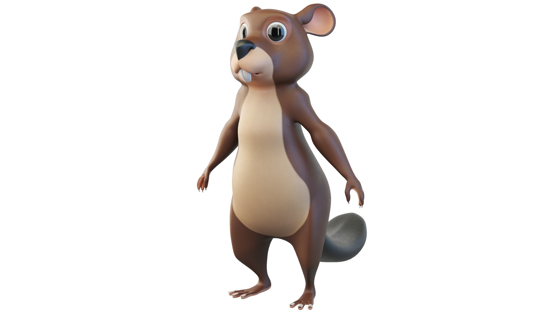 3D Cartoon Beaver Character Model - TurboSquid 2107150