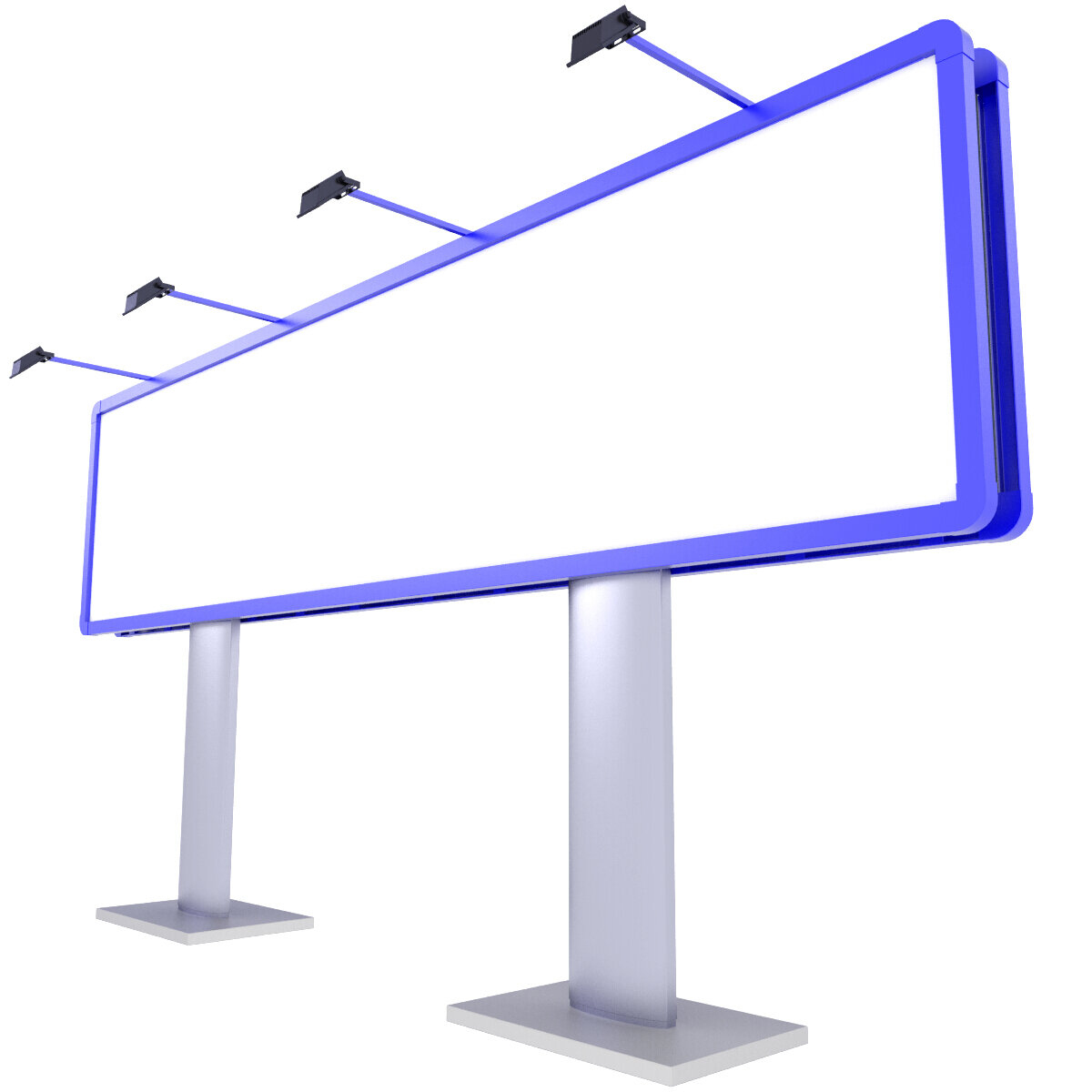 3D Large Double Billboard Pole 3D Model 14 model - TurboSquid 1815216