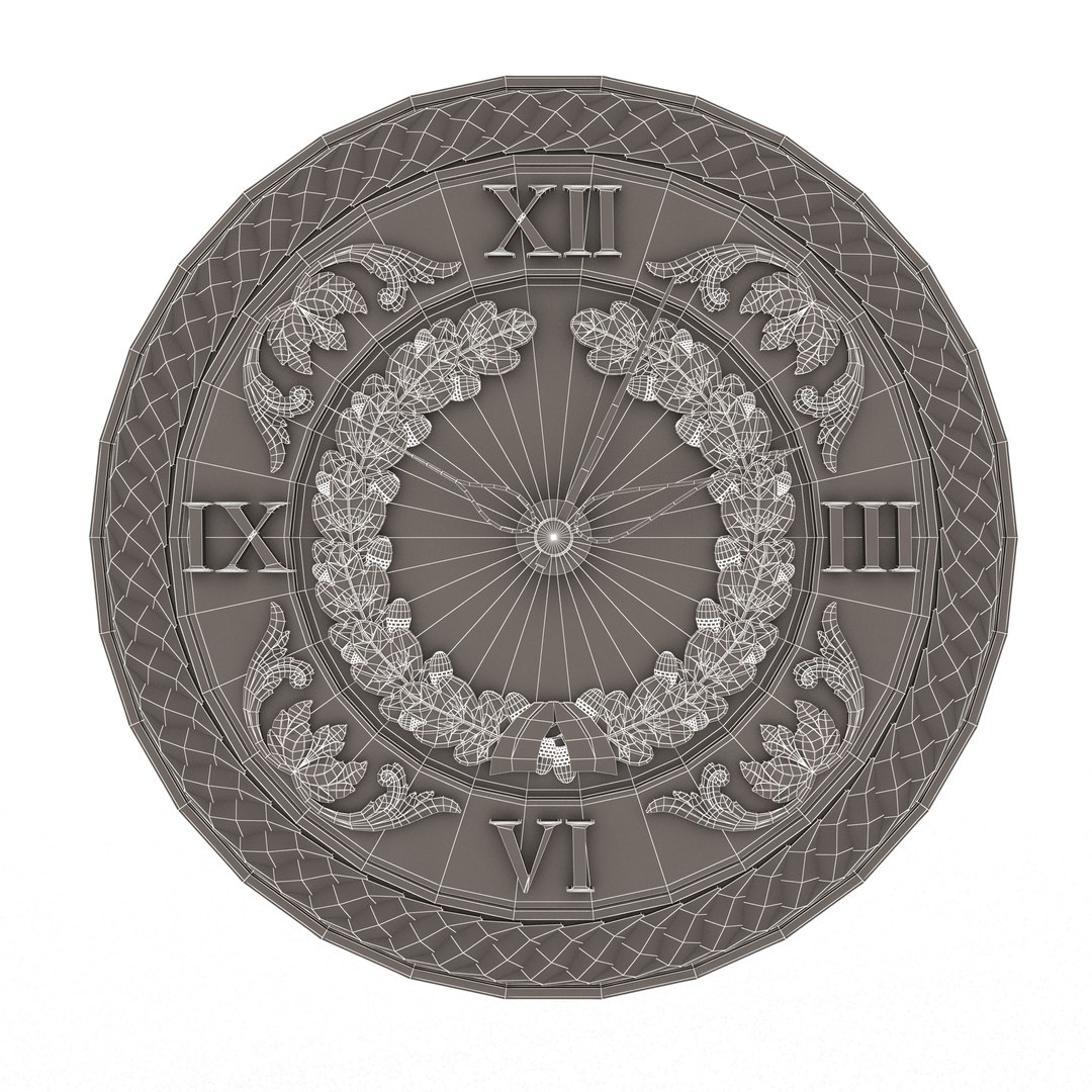 3D Classic Wall Clock 06 Gold Model - TurboSquid 2137309