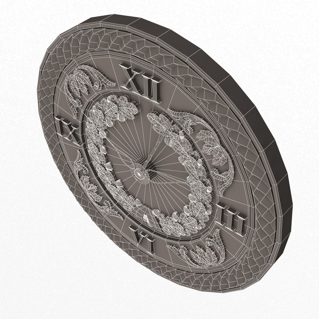 3D Classic Wall Clock 06 Gold Model - TurboSquid 2137309