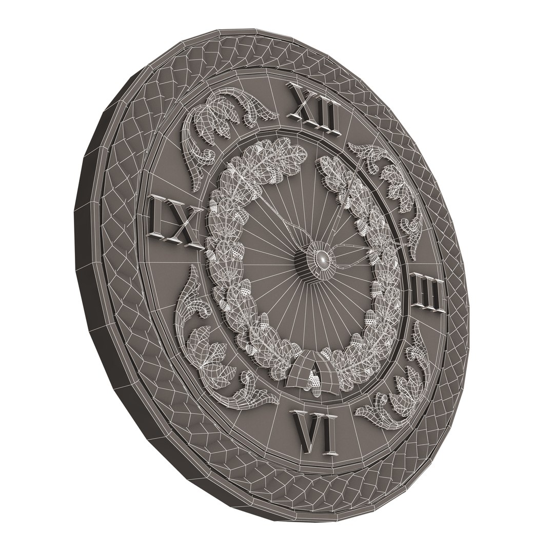 3D Classic Wall Clock 06 Gold Model - TurboSquid 2137309