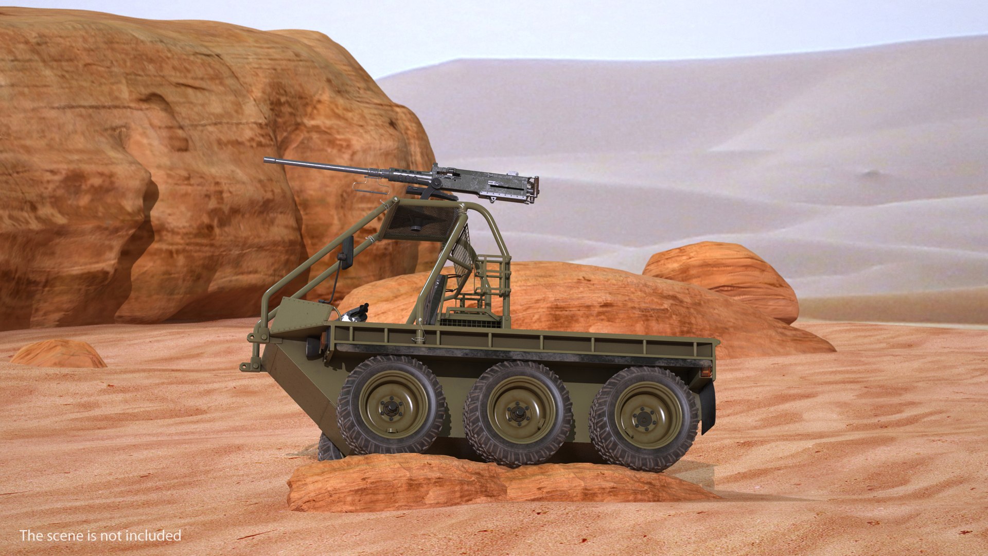 3D Model Army Atmp 6x6 Machine Gun - TurboSquid 1298235