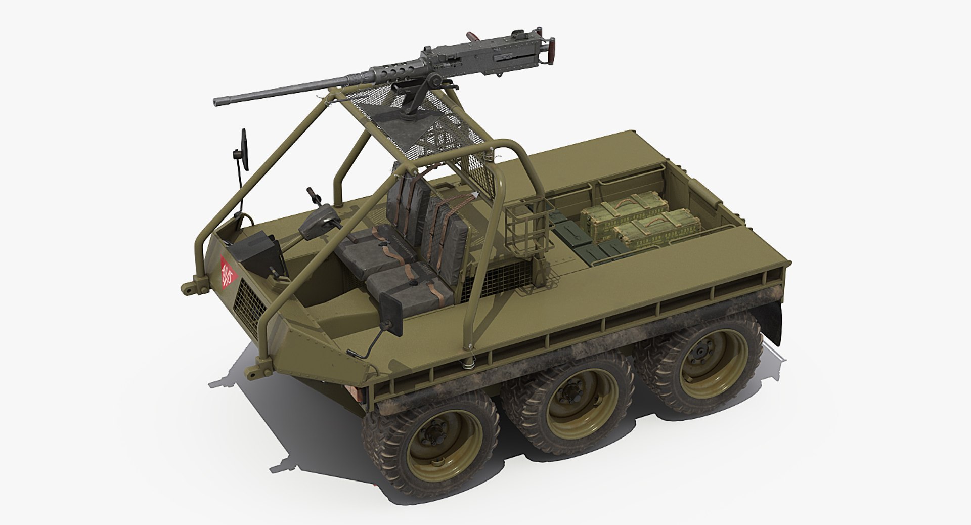 3D Model Army Atmp 6x6 Machine Gun - TurboSquid 1298235