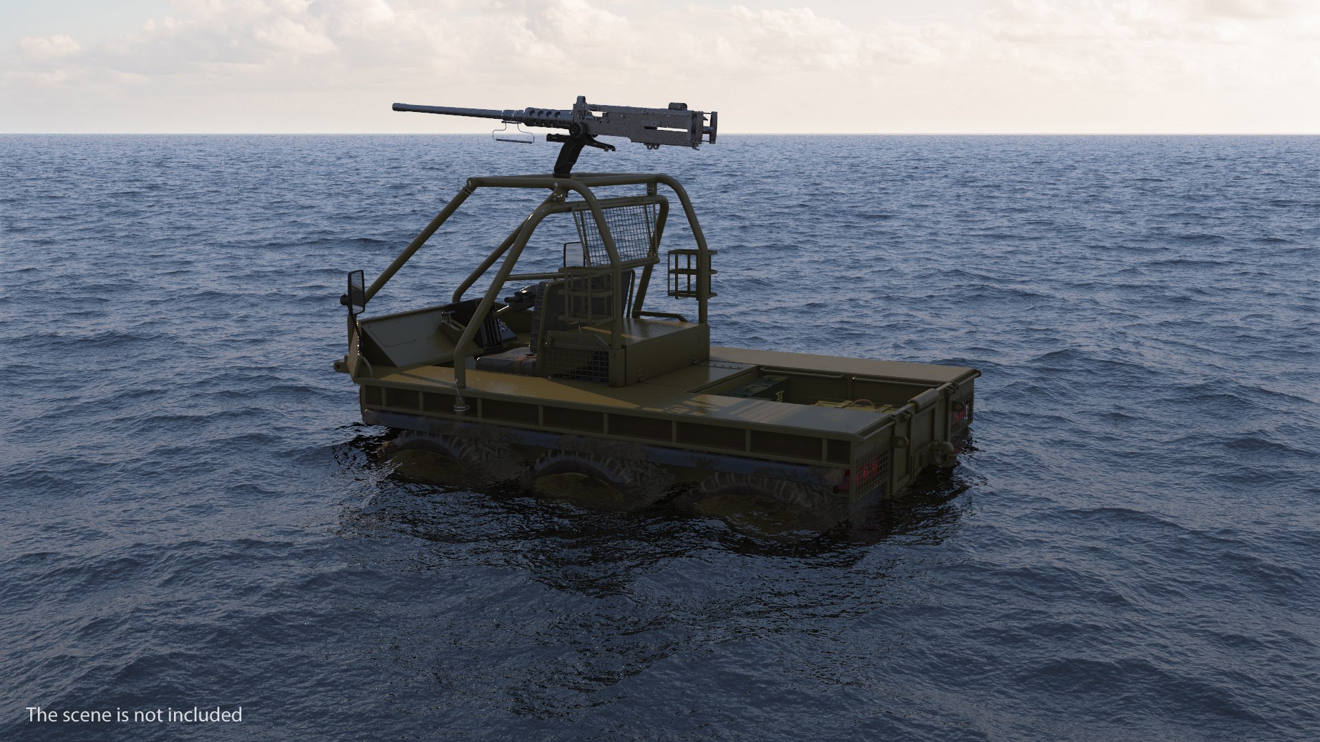 3D Model Army Atmp 6x6 Machine Gun - TurboSquid 1298235