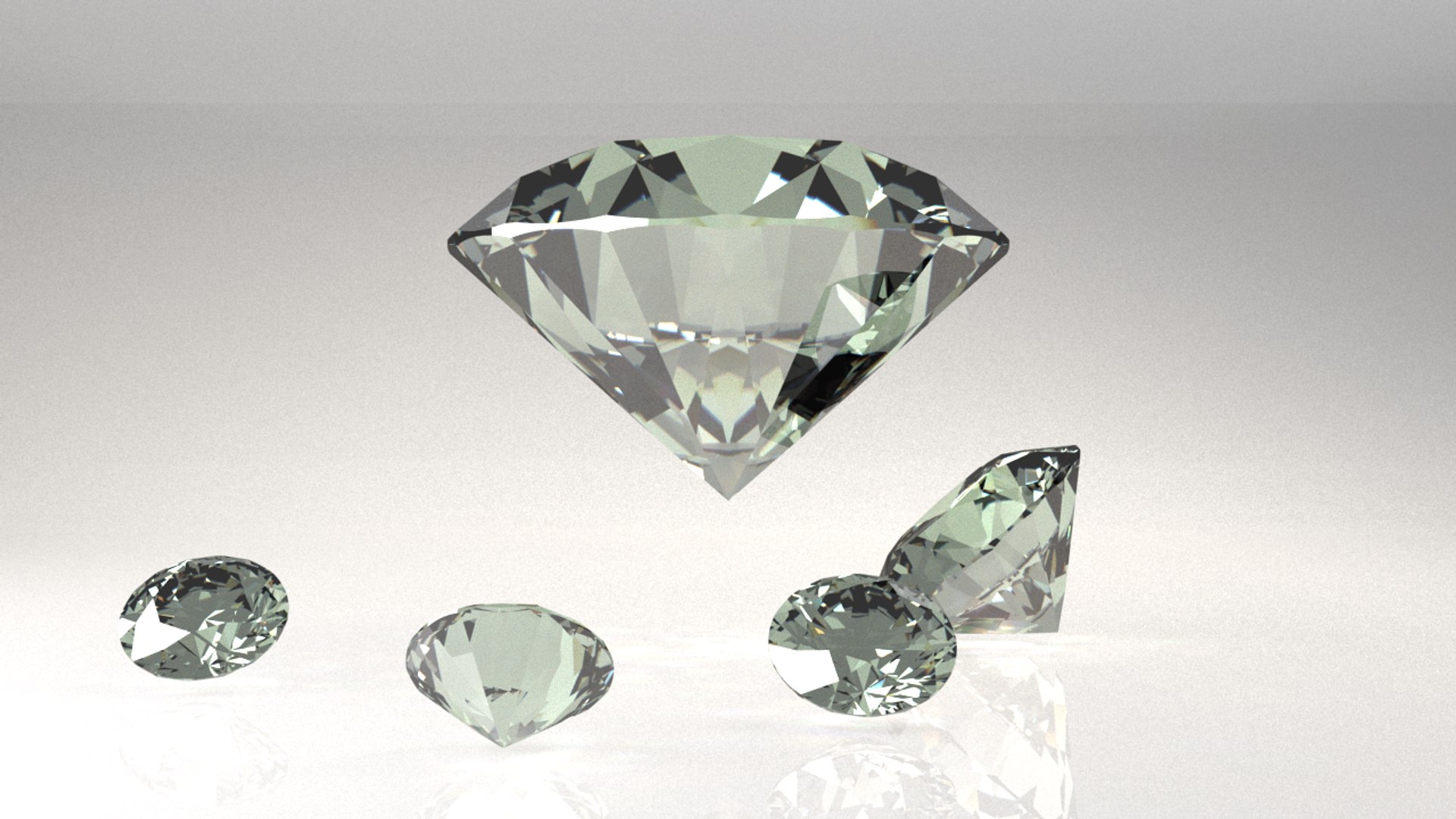 Ideal Cut Diamond 3d Model