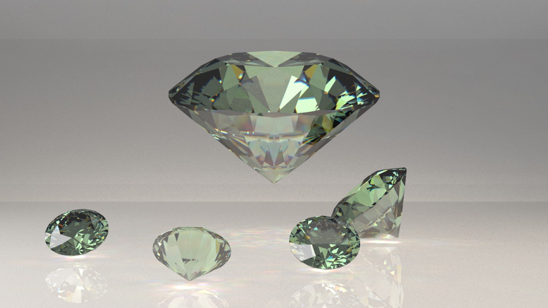 Ideal Cut Diamond 3d Model