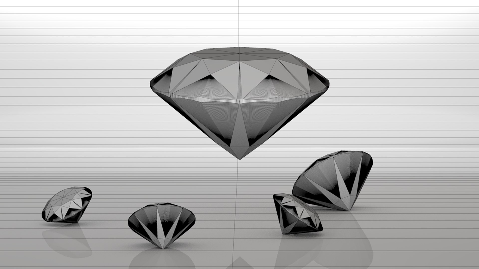 Ideal Cut Diamond 3d Model