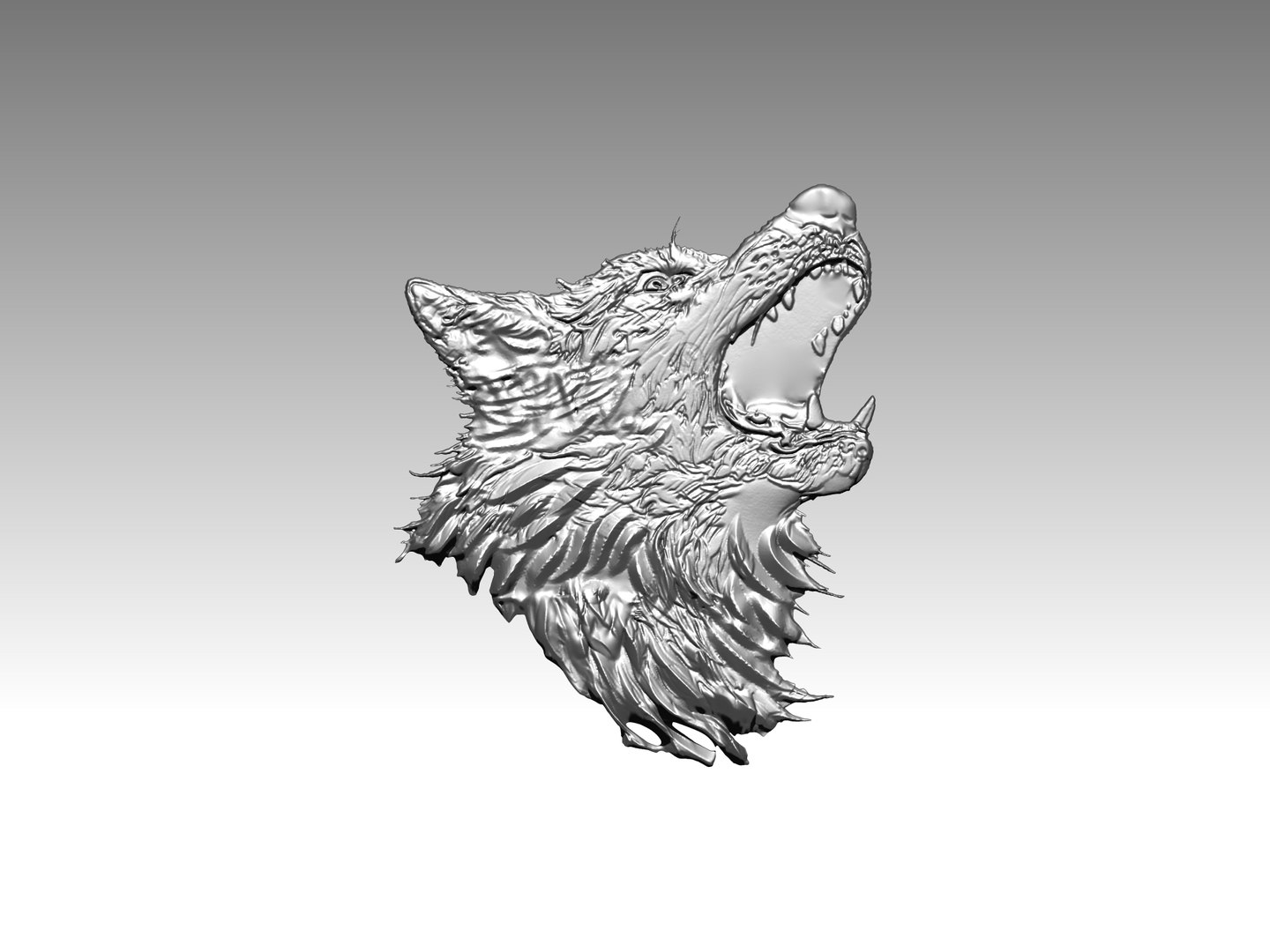 3D Wolf Relief Dog Howl - TurboSquid 2403462