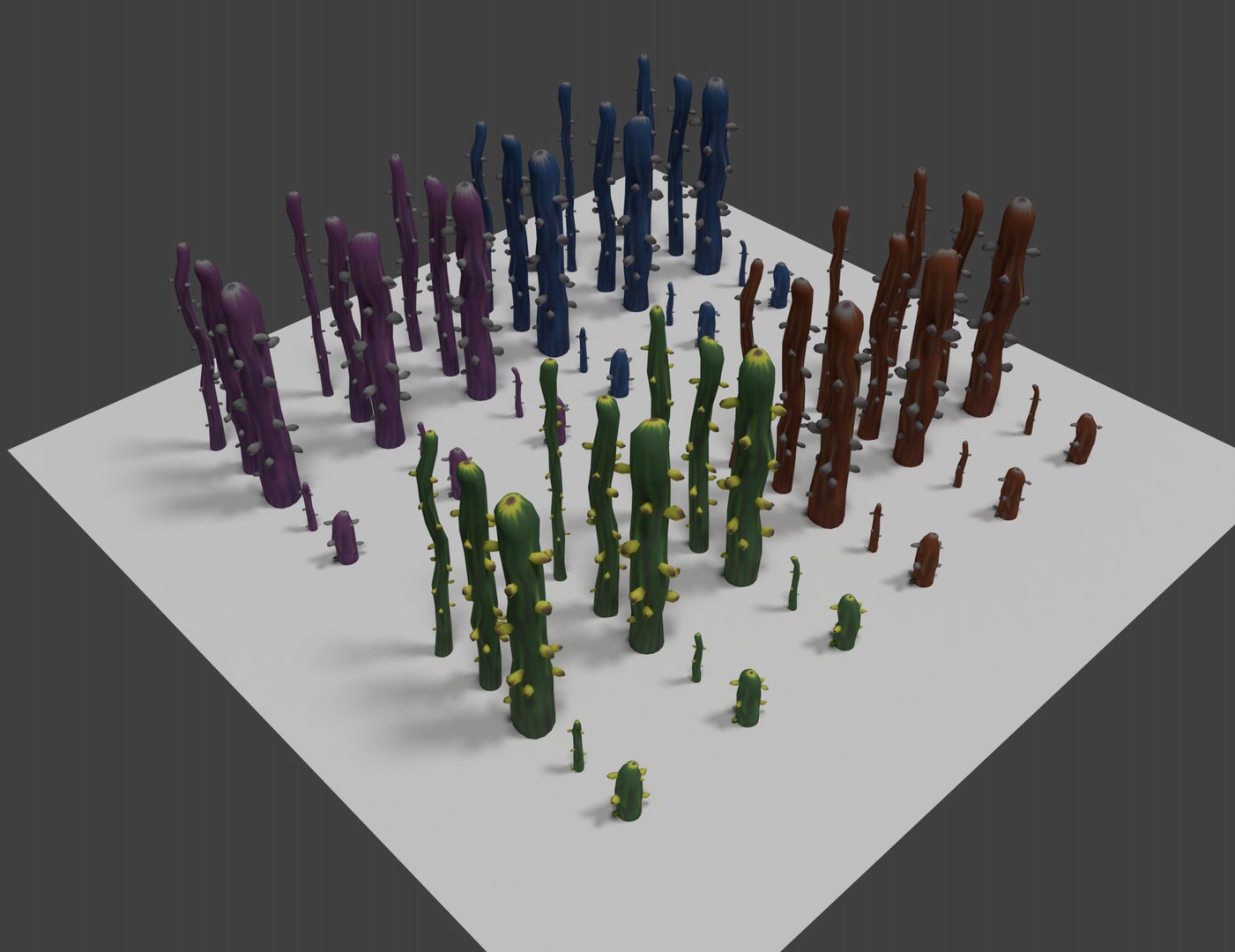 3D mushroom cactus - TurboSquid 1778231