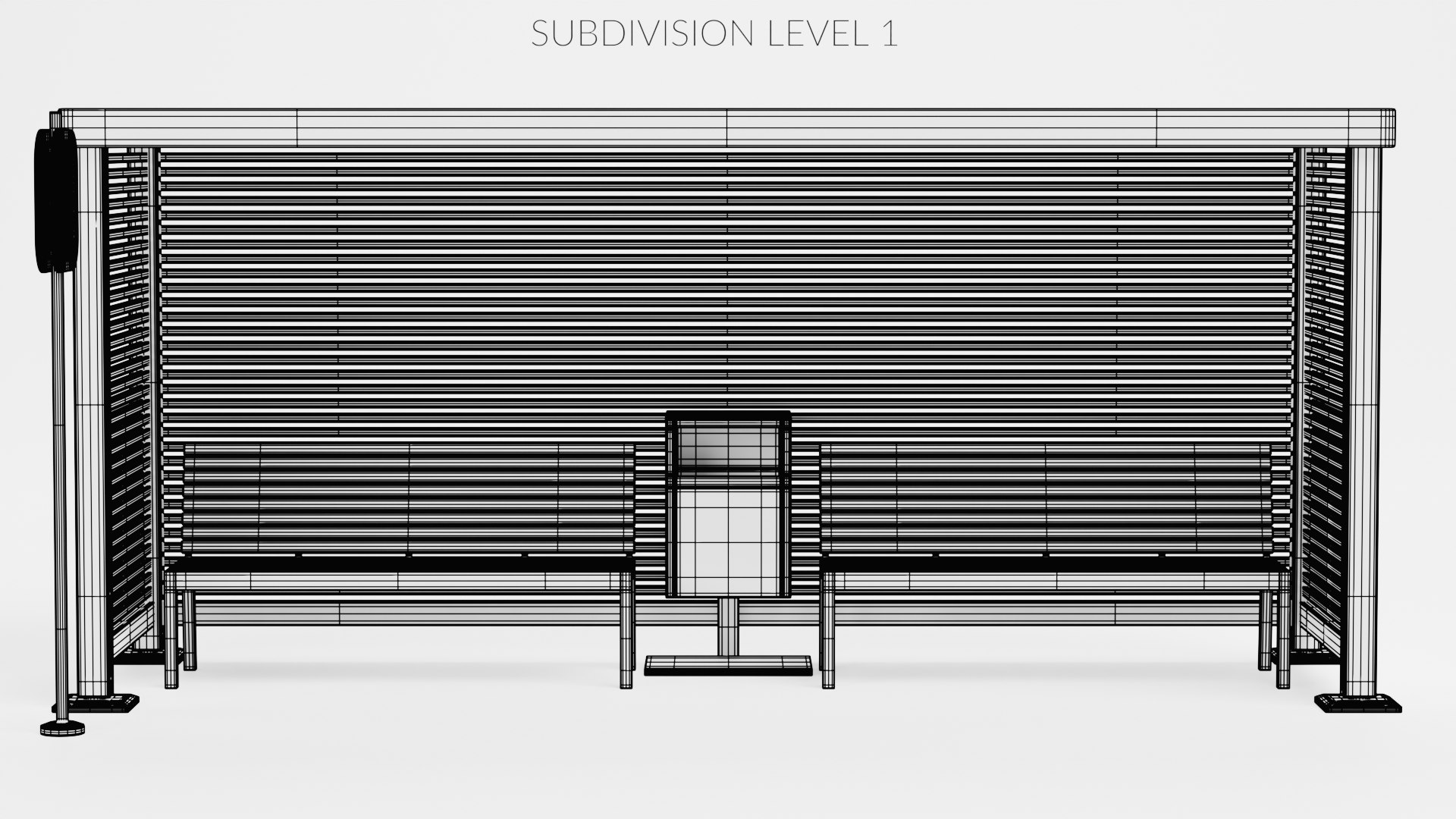 3D Bus Stop 02 Model - TurboSquid 2057598