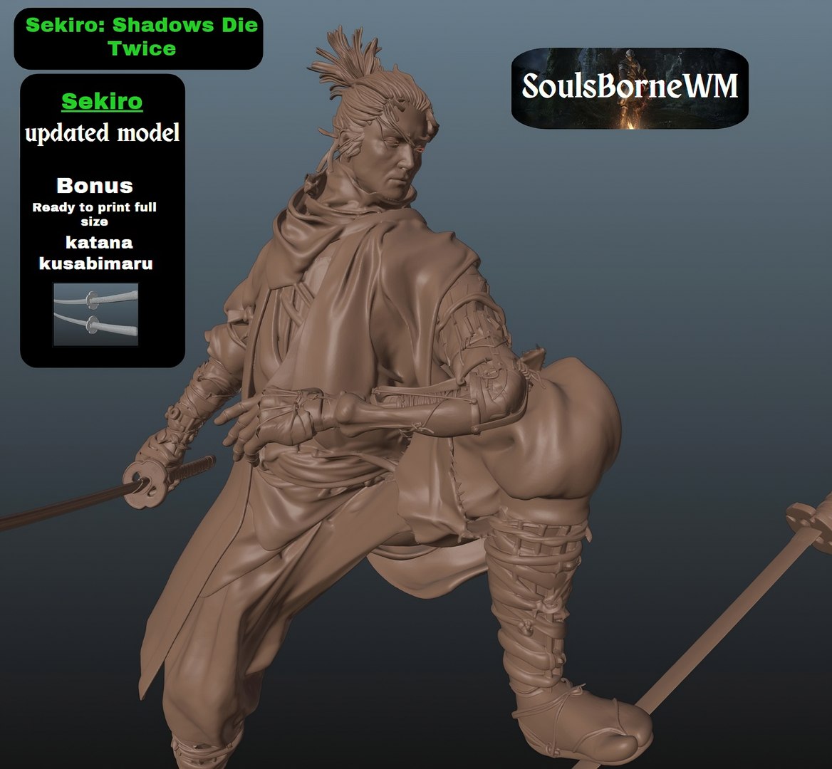 Sekiro Sekiro Shadows Die Twice V2 Or Three Or 4 Or A Thousand 3D Model ...