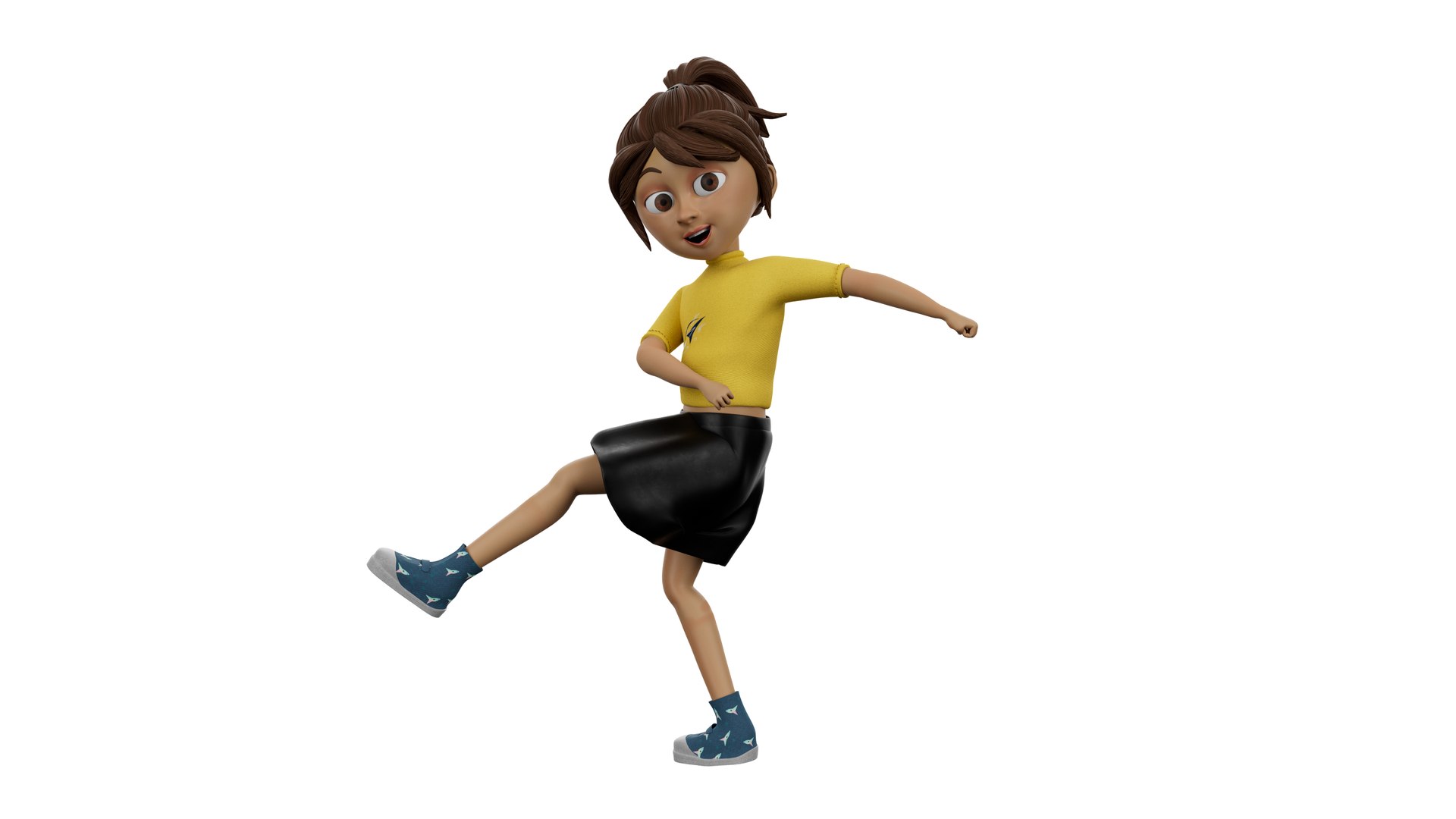 3D 3D Cartoon Kid Character BELLA WITH BLENDER RIGGGED - TurboSquid 2371447