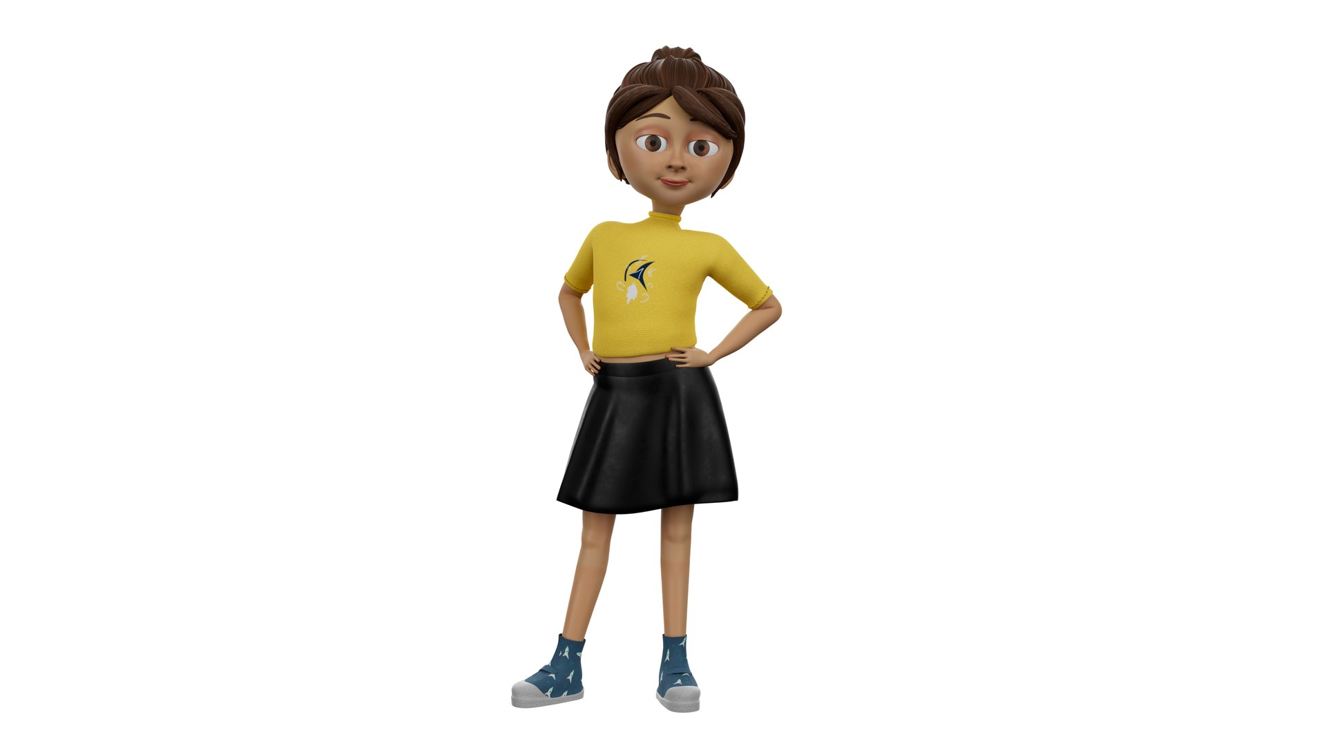 3D 3D Cartoon Kid Character BELLA WITH BLENDER RIGGGED - TurboSquid 2371447
