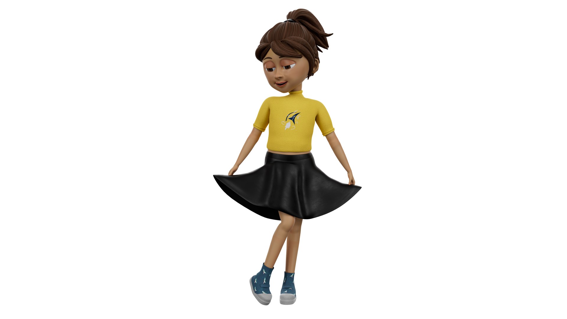 3D 3D Cartoon Kid Character BELLA WITH BLENDER RIGGGED - TurboSquid 2371447