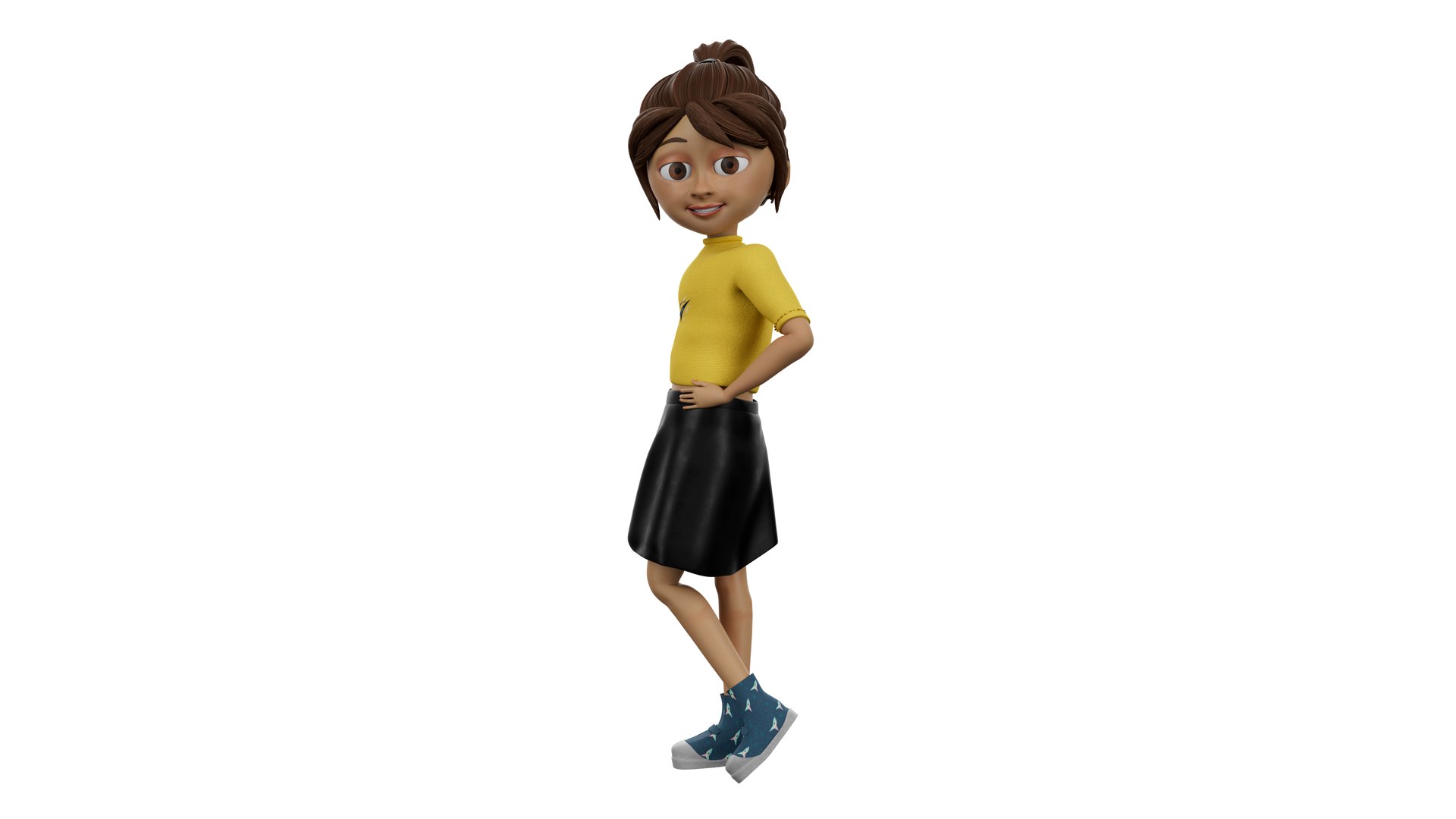 3D 3D Cartoon Kid Character BELLA WITH BLENDER RIGGGED - TurboSquid 2371447