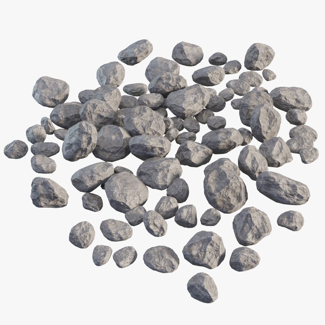 3D Pile Of Stones Rocks - TurboSquid 1919955
