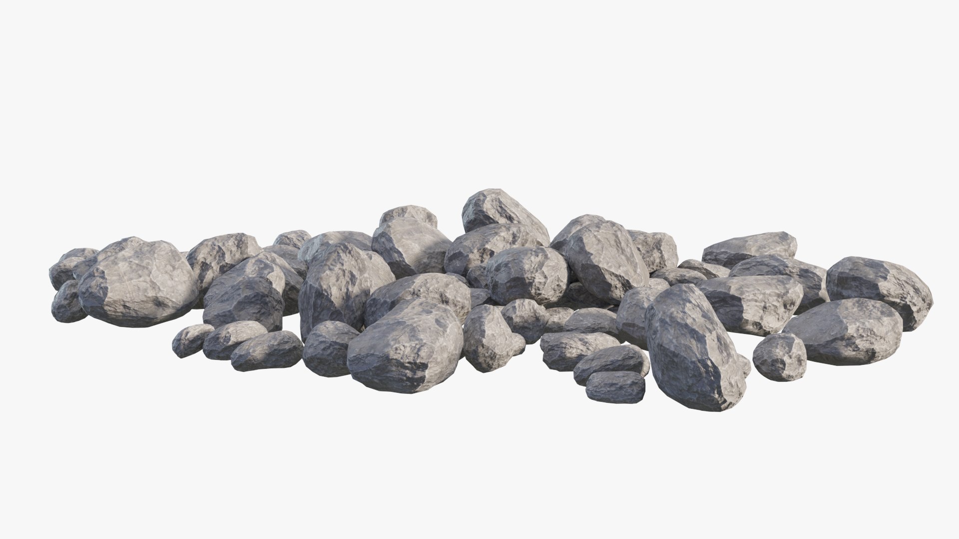 3D Pile Of Stones Rocks - TurboSquid 1919955