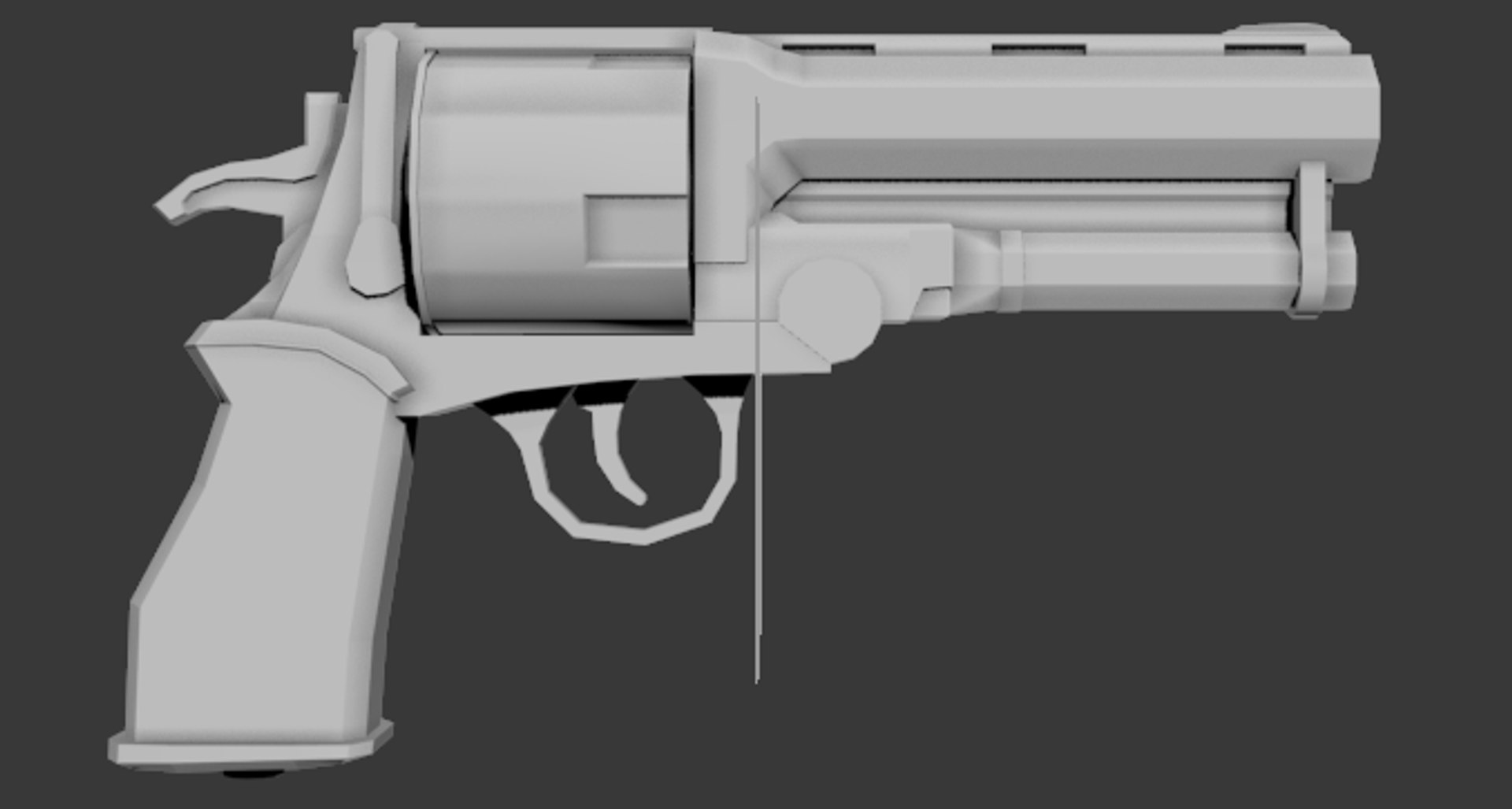 Obj Steampunk Handgun Pistol