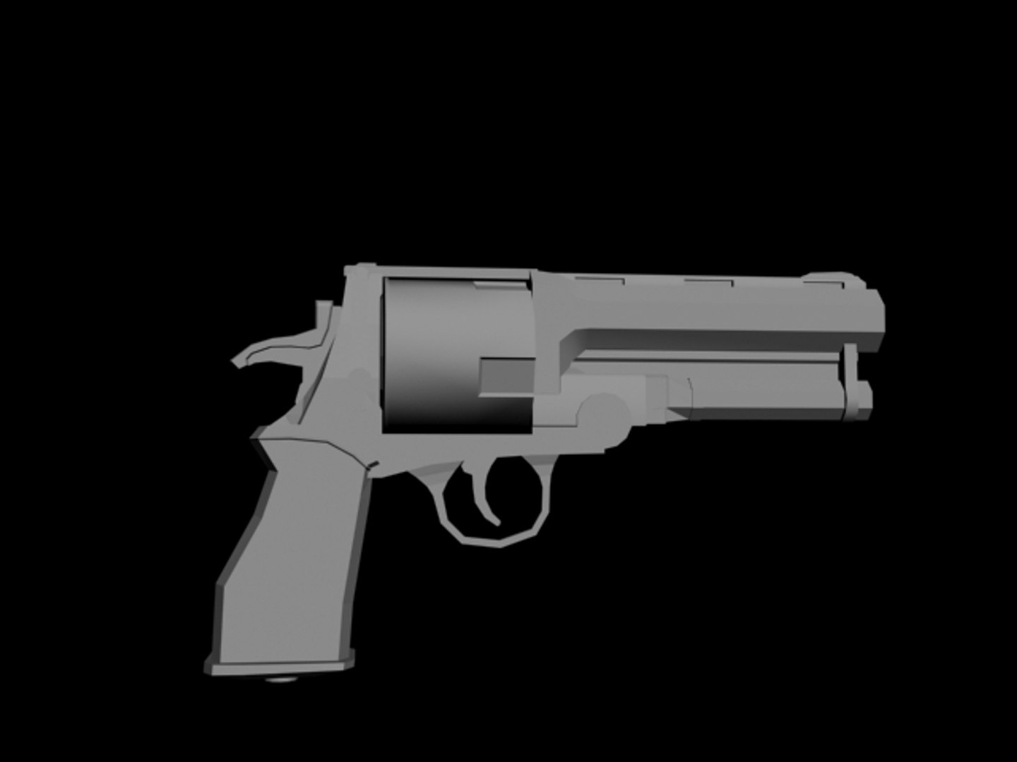 Obj Steampunk Handgun Pistol