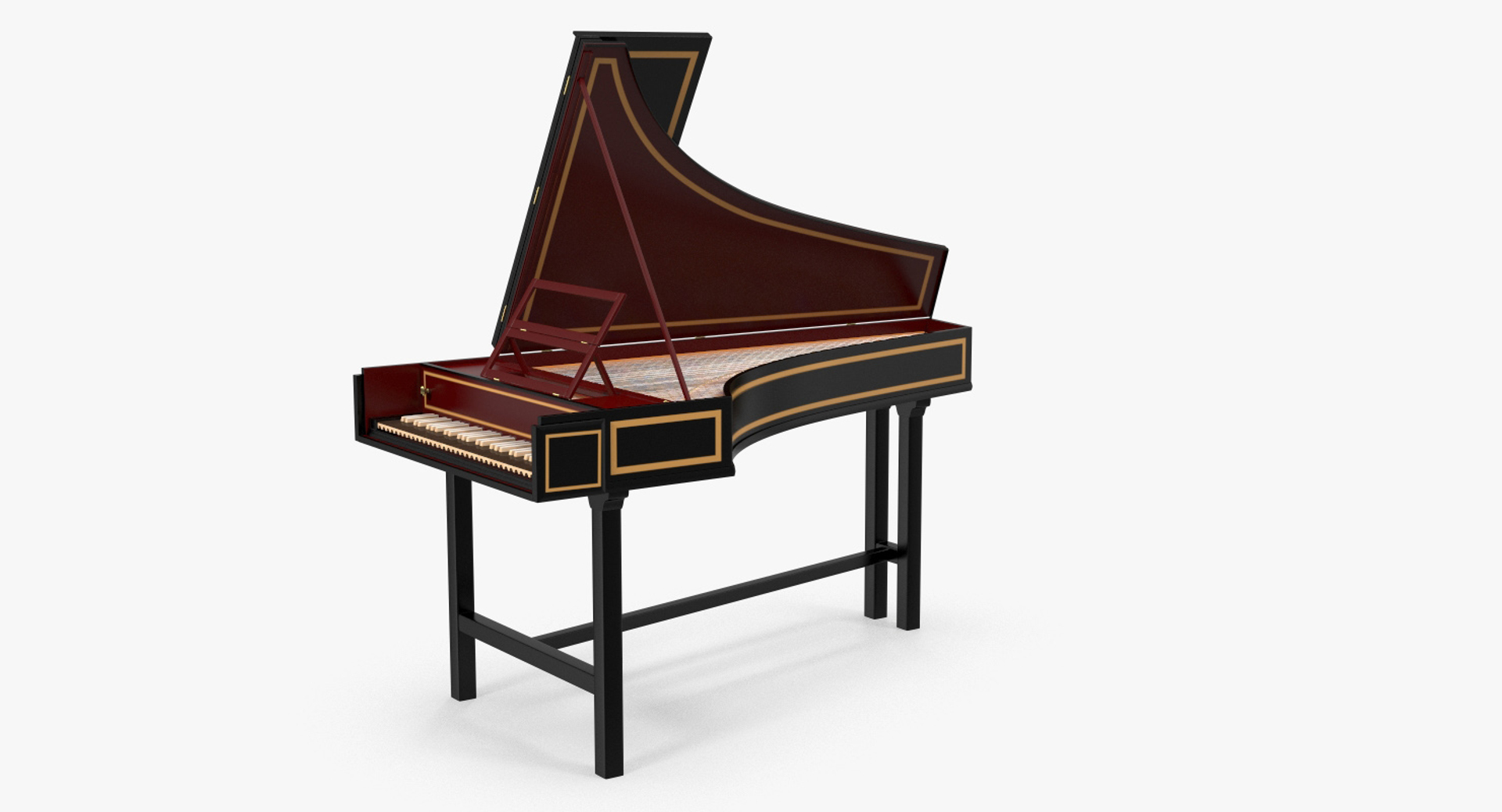 Musical Keyboard Instruments Keys Model - TurboSquid 1340240