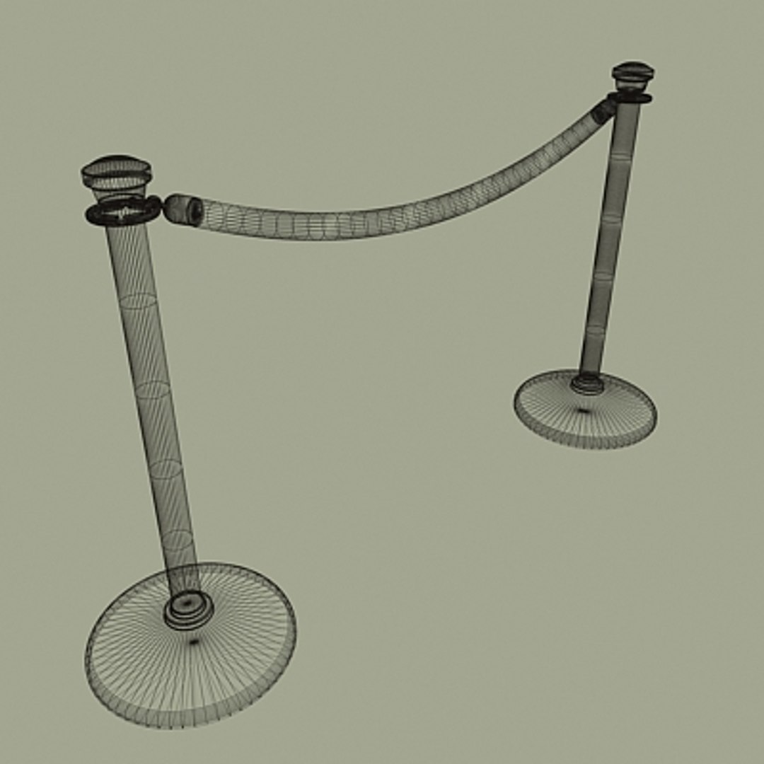 Que Line Velvet Rope 3d Model