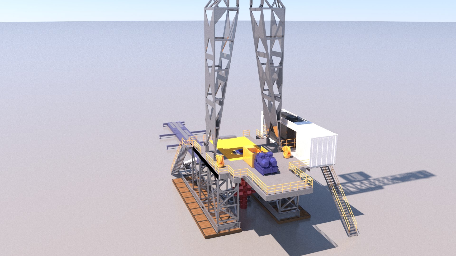 3D 3d Model On-Shore Drilling Rig - TurboSquid 2135294