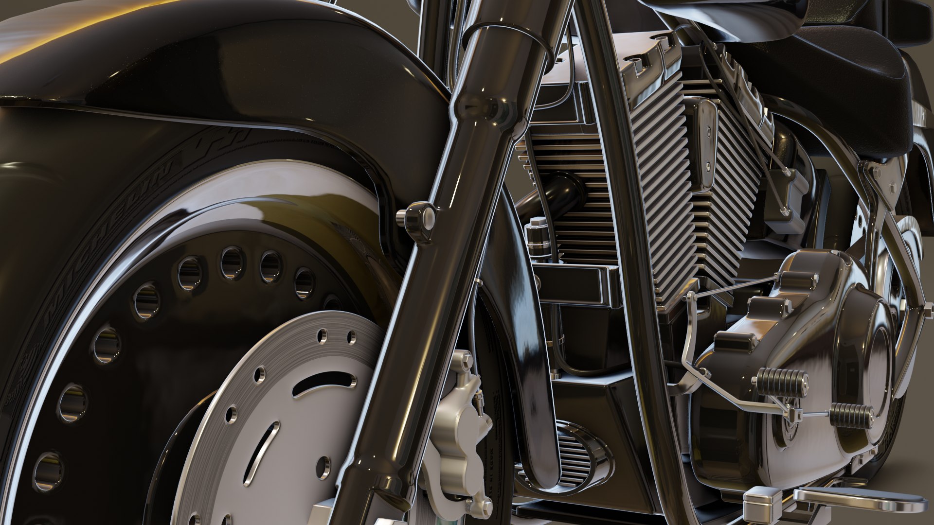Custom Motorcycle 3D Model - TurboSquid 1488413